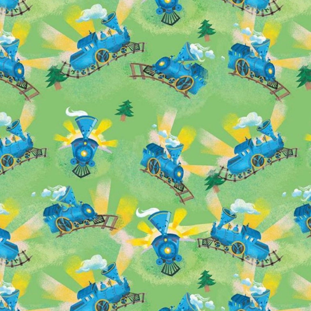 100% Cotton the Little Engine That Could Train Fabric Kids - Etsy