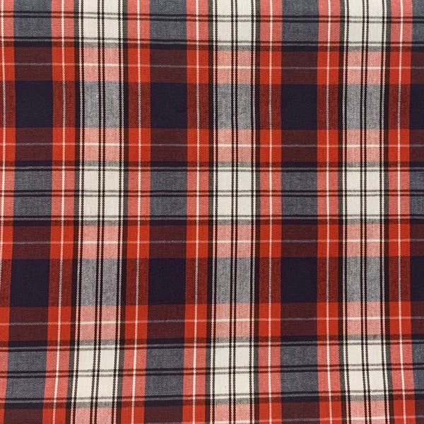 Nautical Blue Plaid Fabric - Etsy