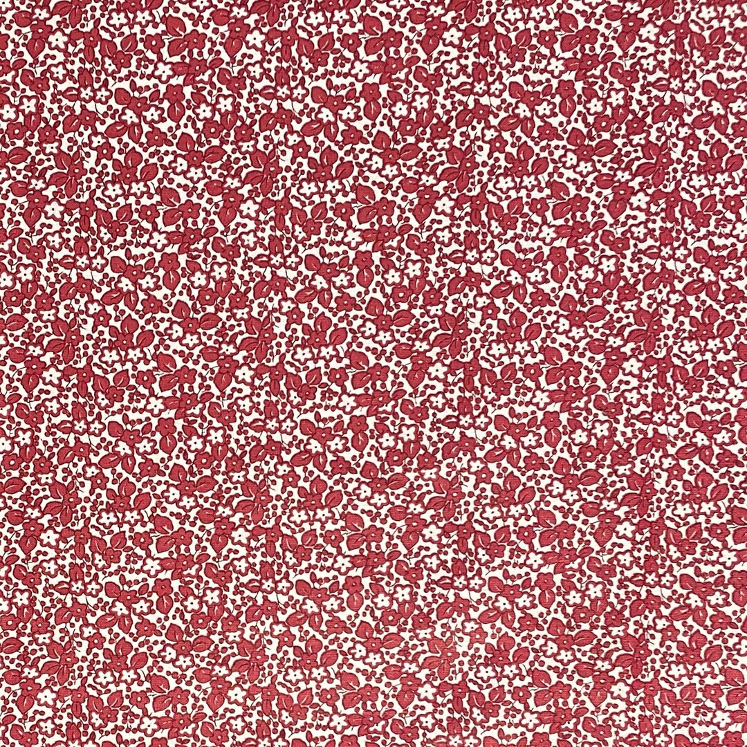 100% Cotton Red and White Small Print Calico, Floral - Etsy Australia