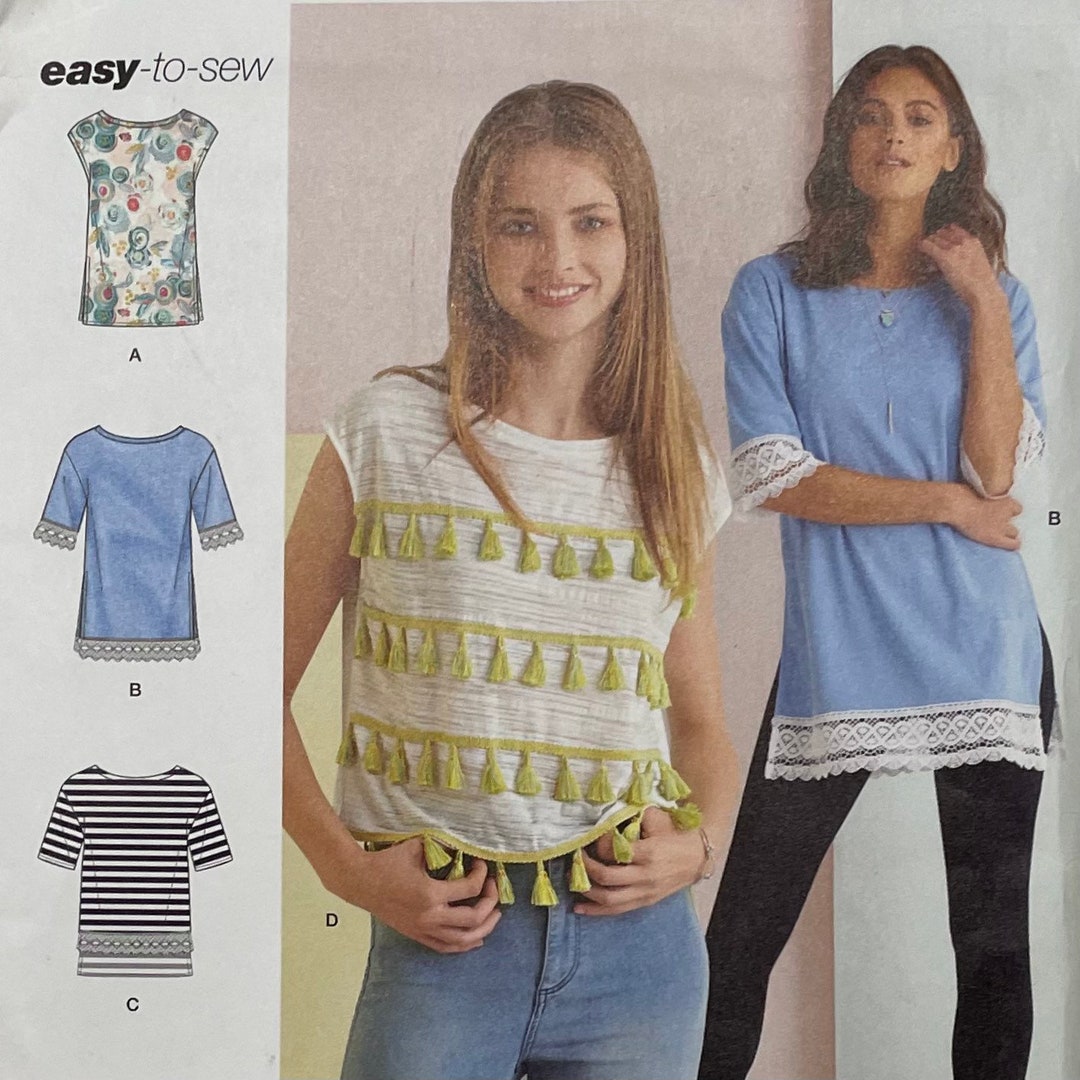 Easy Knit Top Pattern, Simplicity 8336, UNCUT - Etsy