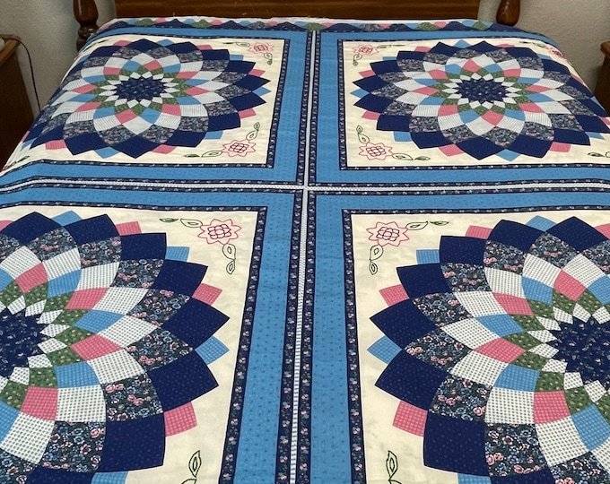 FABRIC Quilt Top - 90” Wide Cheater Quilt Top Calico 100% Cotton - Wide ...