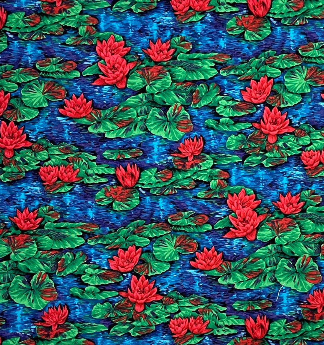 Water Lilies Cotton Fabric, Moda Fabrics - Etsy