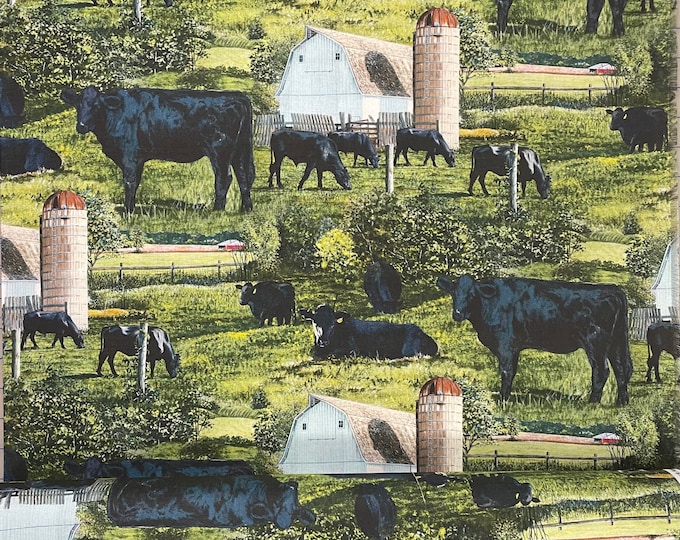 100% Cotton American Homestead Fabric, Thanksgiving, Country Farm ...