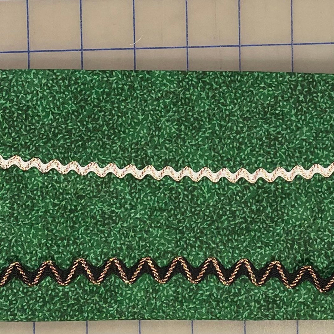 Vintage Black and Gold or White and Gold Rick Rack Sewing - Etsy