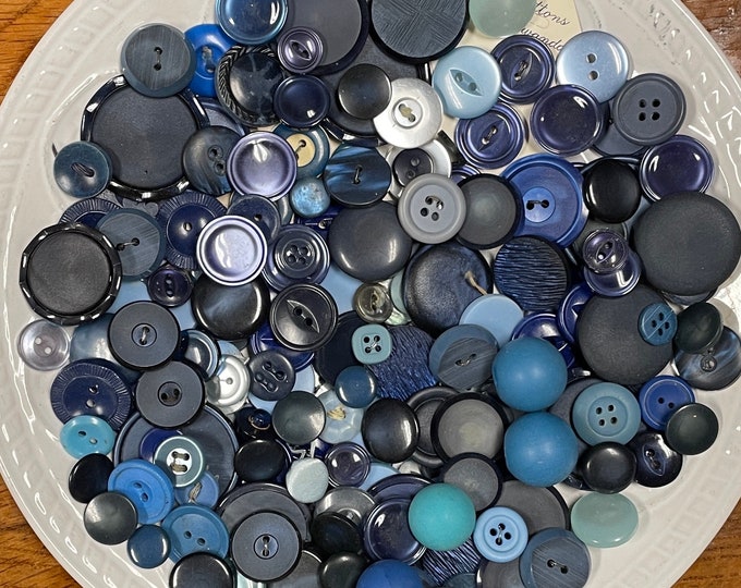 200 Vintage Blue Button Lot, Crafts, Scrapbooking - Etsy