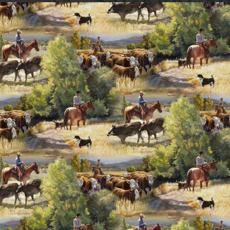 Cowboy Fabric - Etsy