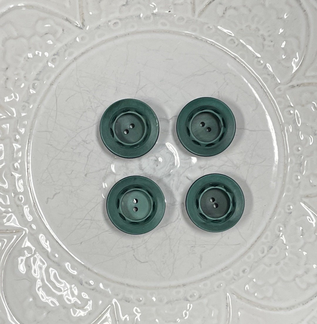 Vintage Large Dark Green Loose Buttons - Etsy