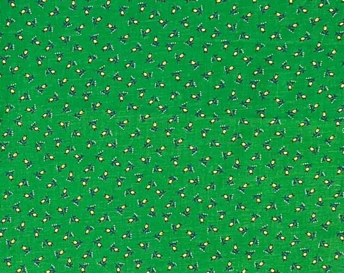 Green Calico Cotton Fabric, Cranston Print Works - Etsy