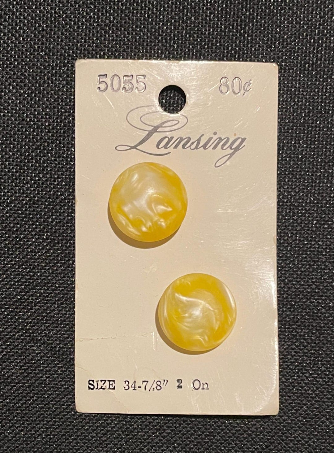 Vintage Lansing Yellow Buttons on Original Cards - Etsy
