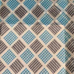 Vintage Sheer Blue and White Dimity Fabric, Light Weight, Loose Weave ...