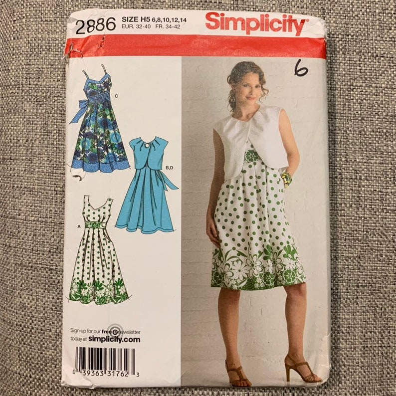 Misses Sundress and Bolero Pattern, Simplicity 2886, UNCUT - Etsy
