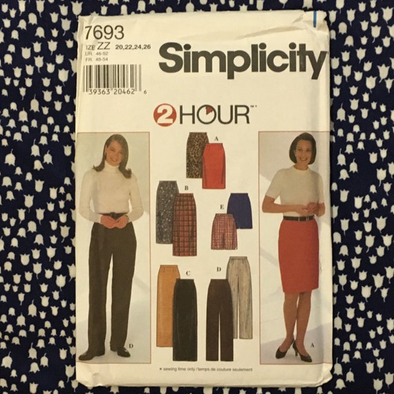 Misses Skirt Shorts and Pants Pattern Simplicity 7693 | Etsy