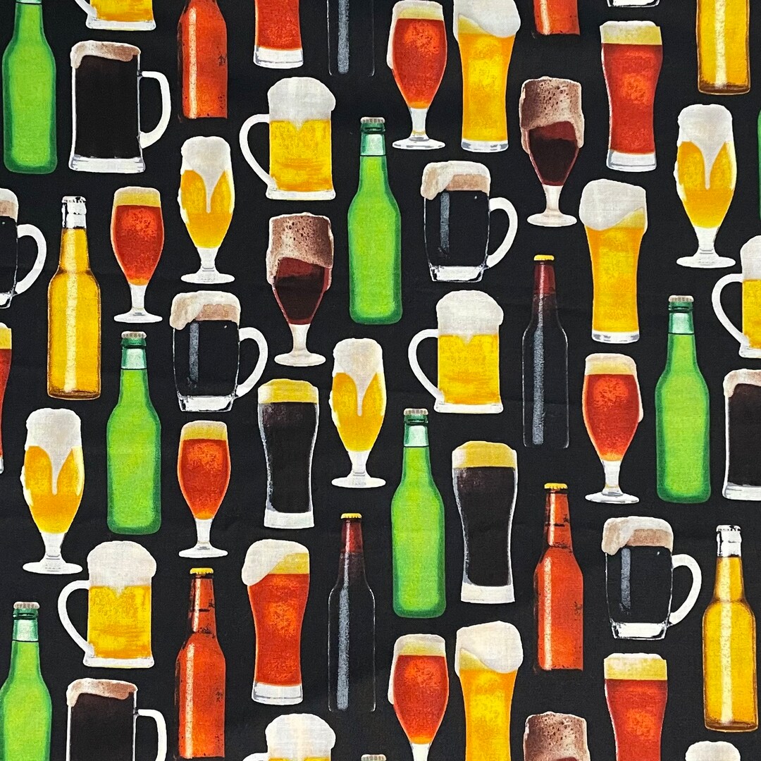 Beer Cotton Fabric, Party, Beach, Island - Etsy
