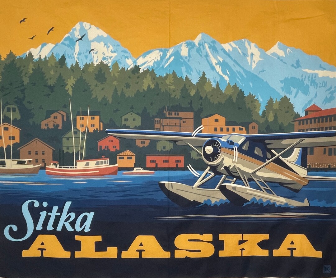 Sitka Cotton Fabric Panel, Riley Blake Destination Series, Alaska - Etsy