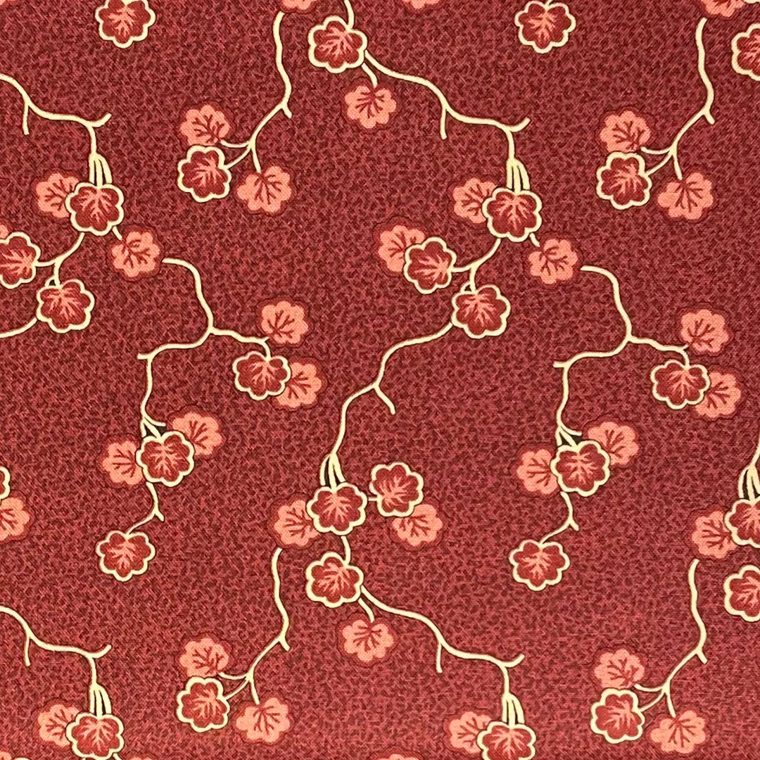 Red Calico Fabric, Floral, Andover Fabrics, Di Ford Hall, Anne English ...