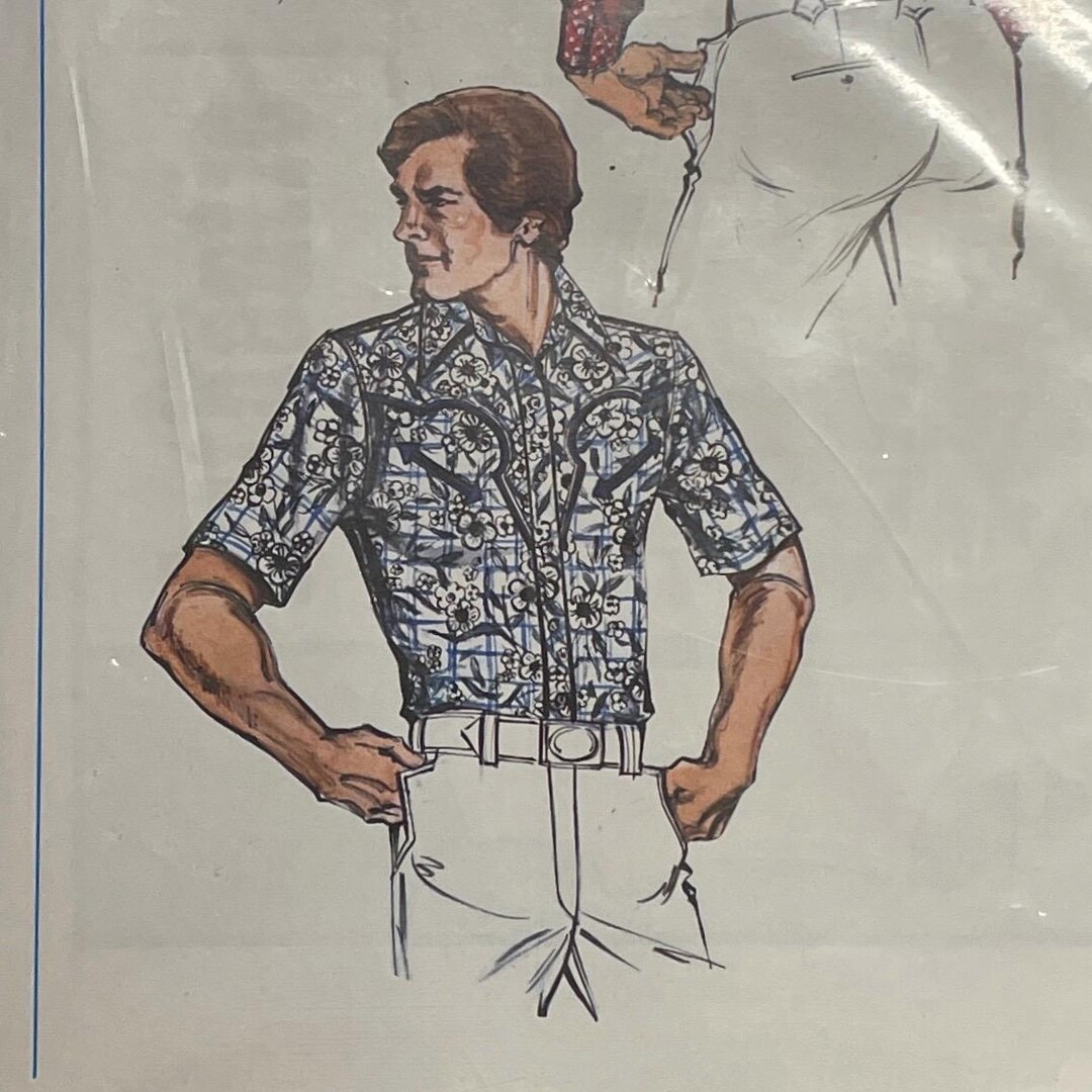Vintage Men’s Square Dance Shirt Pattern by Authentic Patterns Inc 278 ...