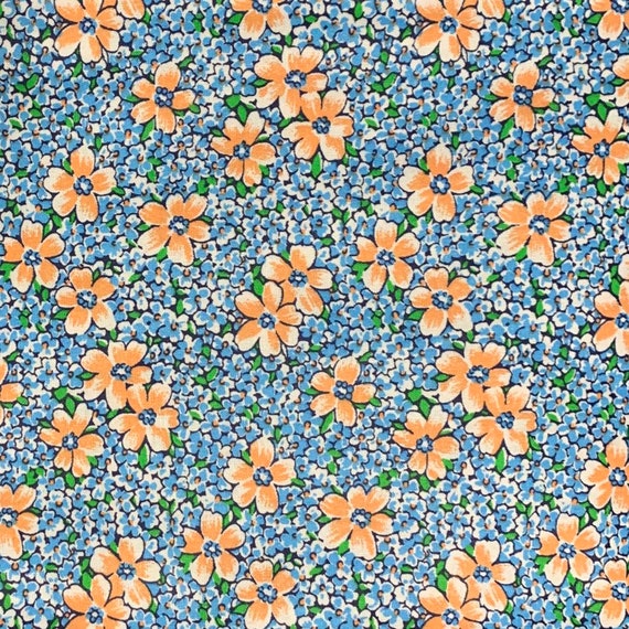 Craft Supplies & Tools Fabric Floral Anemone 100% Cotton Pink Calico ...