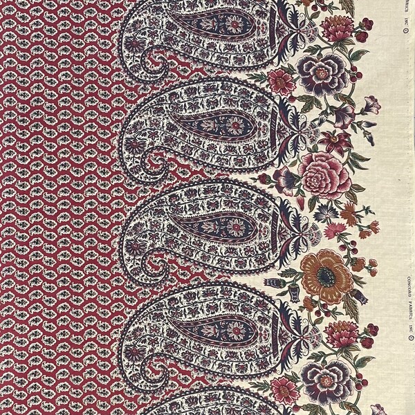 Border Print Fabric - Etsy