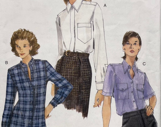 Easy Loose Fitted Blouse Pattern, Vogue 9902, UNCUT - Etsy