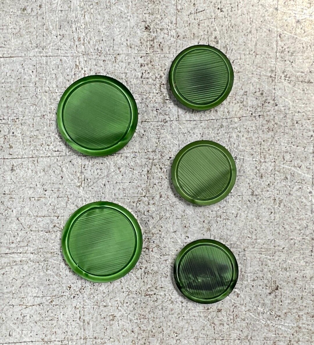 Vintage Large Green Buttons - Etsy