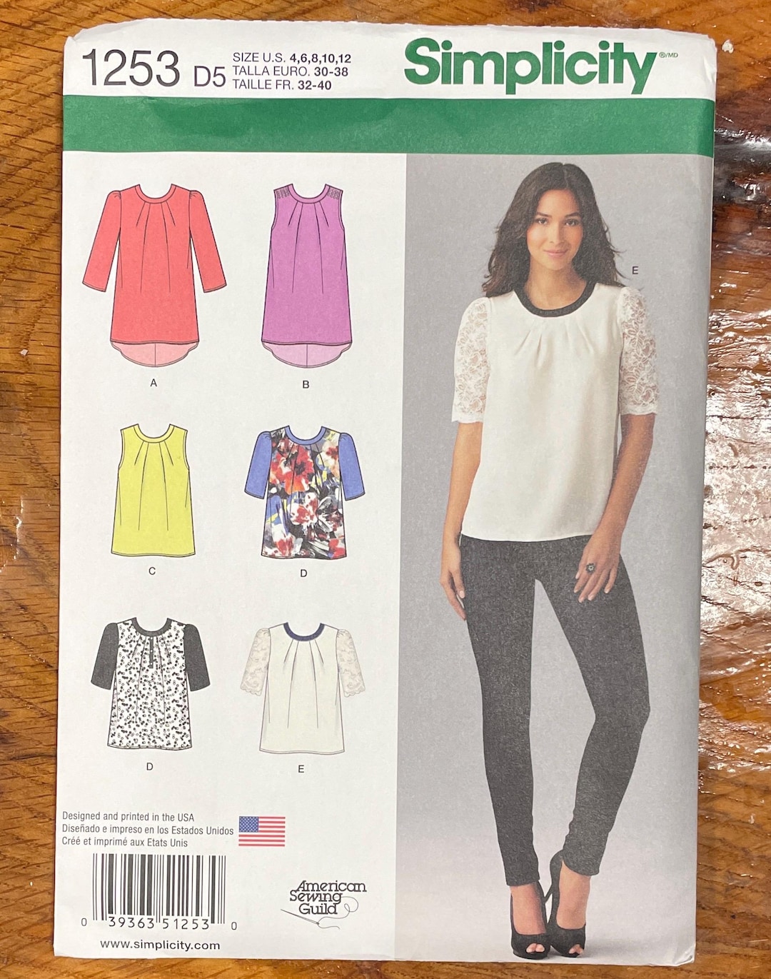 Misses Top Pattern, Simplicity 1253, UNCUT - Etsy