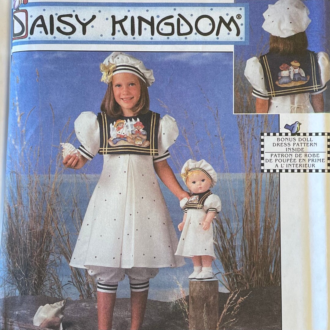 Vintage Daisy Kingdom Girls Dress and Slip Pattern, Simplicity 7546 ...