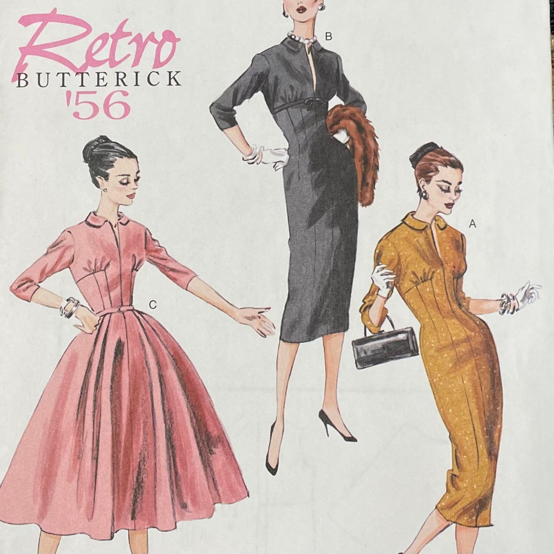 Vintage Fitted Dress Pattern, Butterick 5813, UNCUT - Etsy