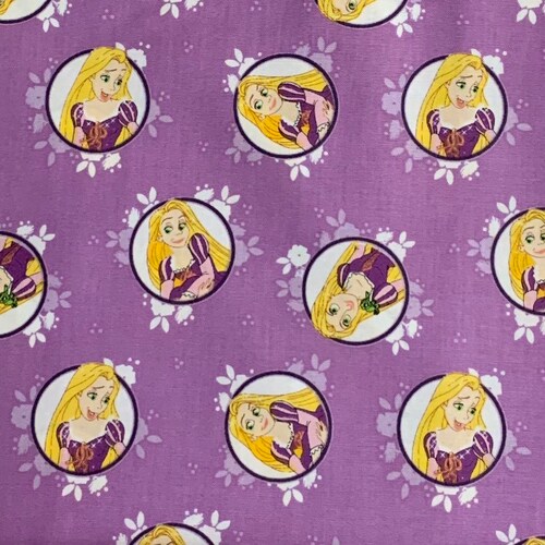 Disney Rapunzel Floral 100% Cotton Novelty Fabric | Etsy