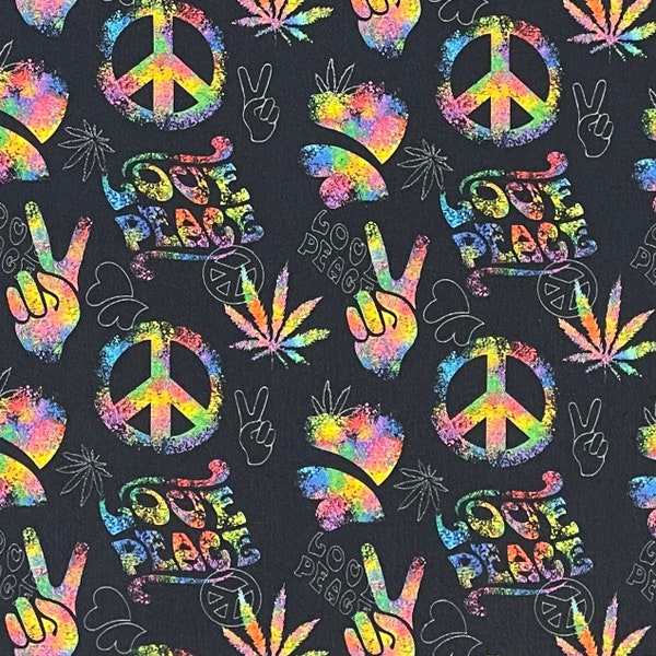 Peace Sign Fabric - Etsy