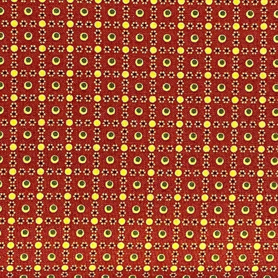 Red calico fabric store