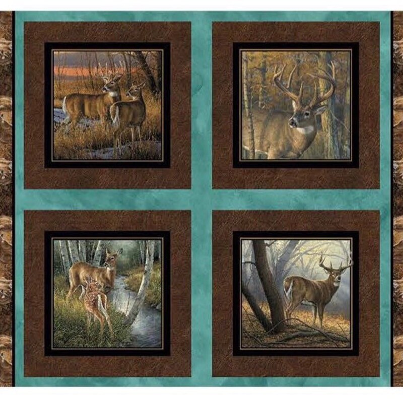 Deer Panel Fabric - Etsy
