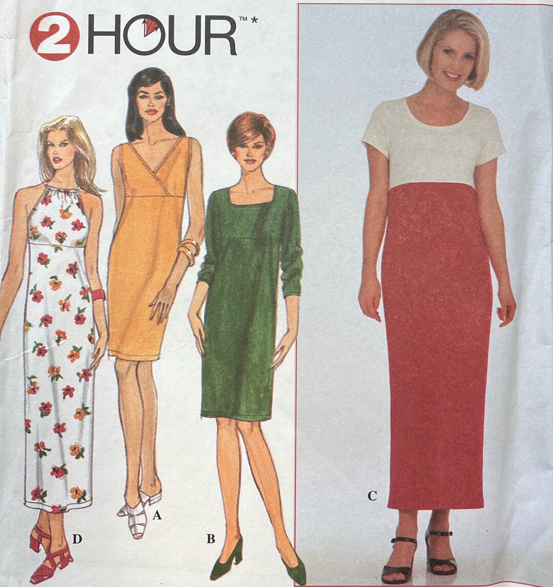 Easy Pullover Knit Dress Pattern, Simplicity 8201, UNCUT - Etsy