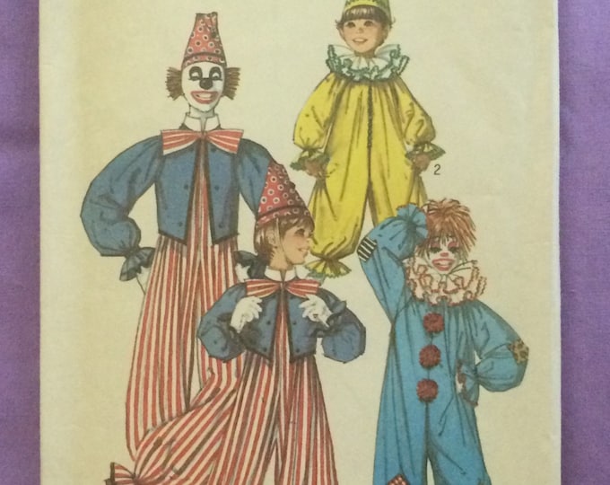Vintage Adult Clown Costume Pattern, Simplicity 7162, UNCUT - Etsy