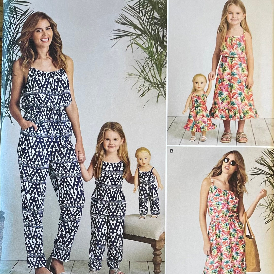 Misses and Childs Sundress and Jumpsuit Pattern, Simplicity 8146, UNCUT ...