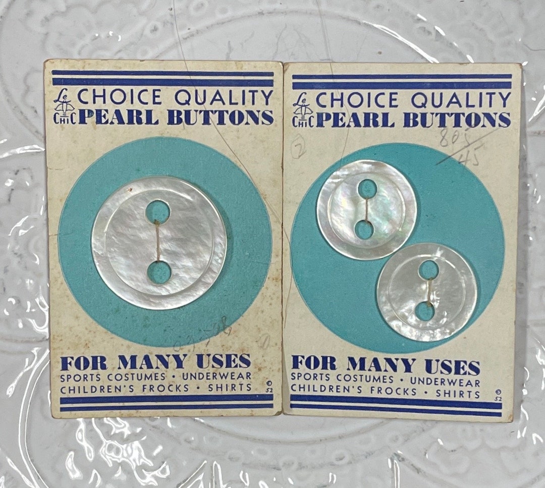 Vintage Le Chic Choice Quality Pearl Buttons on Original Card - Etsy