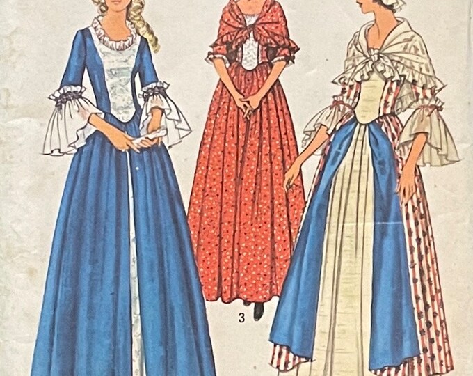 Misses Colonial Dress Pattern, Costumes for the Bicentenial, Simplicity ...