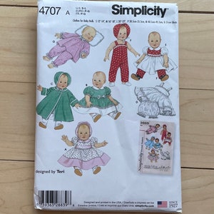 Doll Clothes Pattern, Simplicity 4707, UNCUT - Etsy