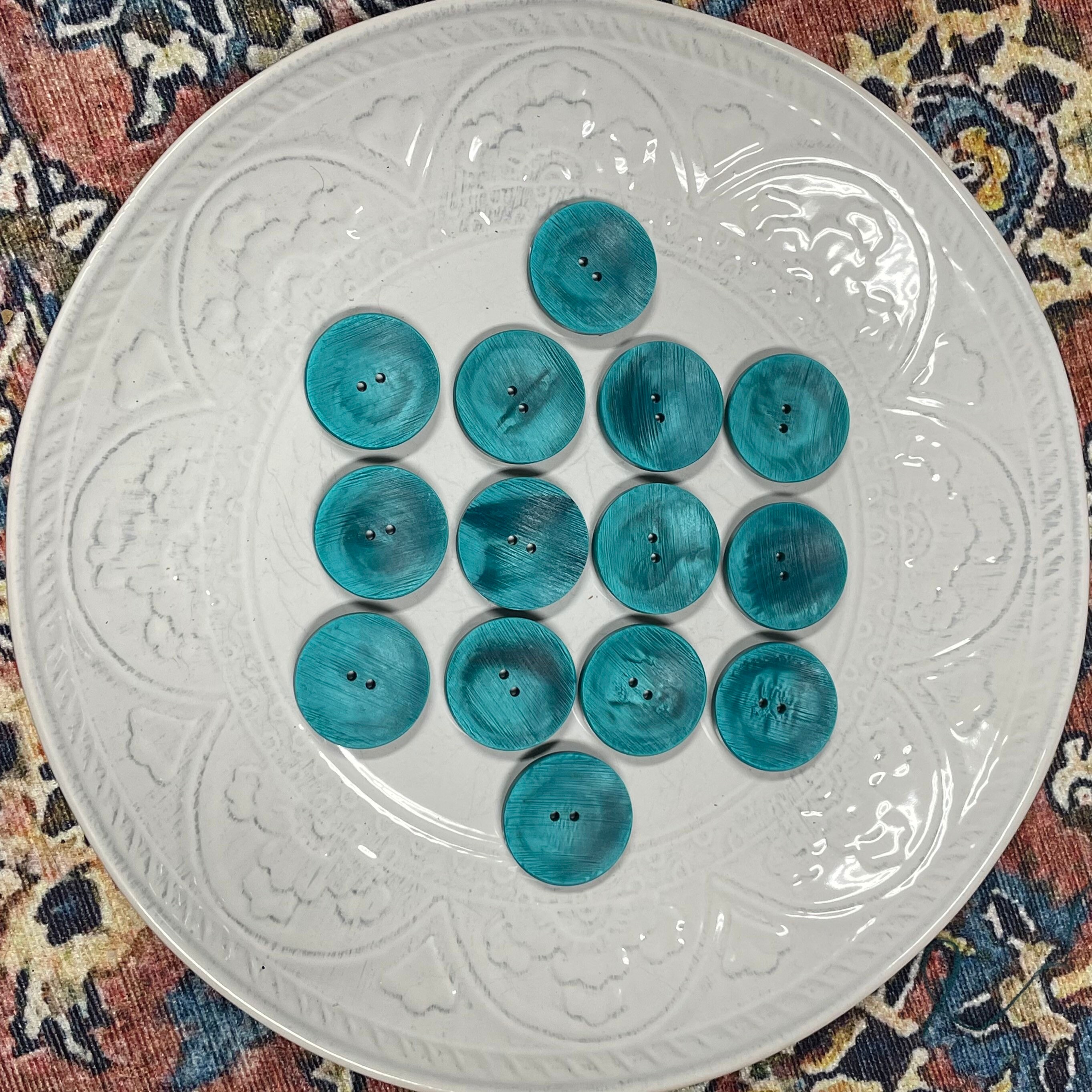 Vintage Teal Green Loose Buttons - Etsy