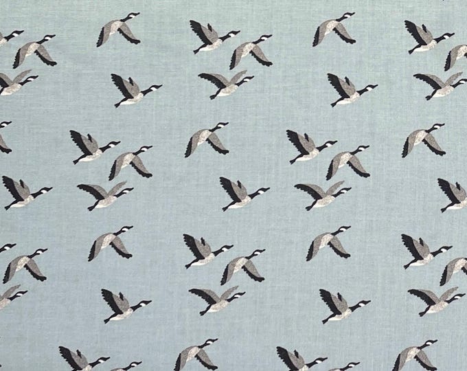 Vintage 1950s Mid Century Modern Canadian Geese Fabric Sample by Great ...