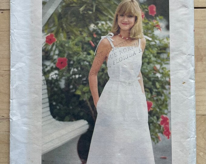 Vintage Back Wrap Sundress Pattern, Butterick 5369, CUT - Etsy