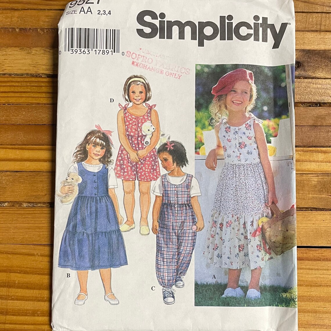 Girls Dress, Jumper and Jumpsuit Pattern, Simplicity 9527, UNCUT - Etsy