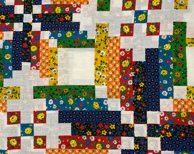 Vintage Sunbonnet Sue and Overall Sam Cheater Quilt Fabric, Cloth - Etsy