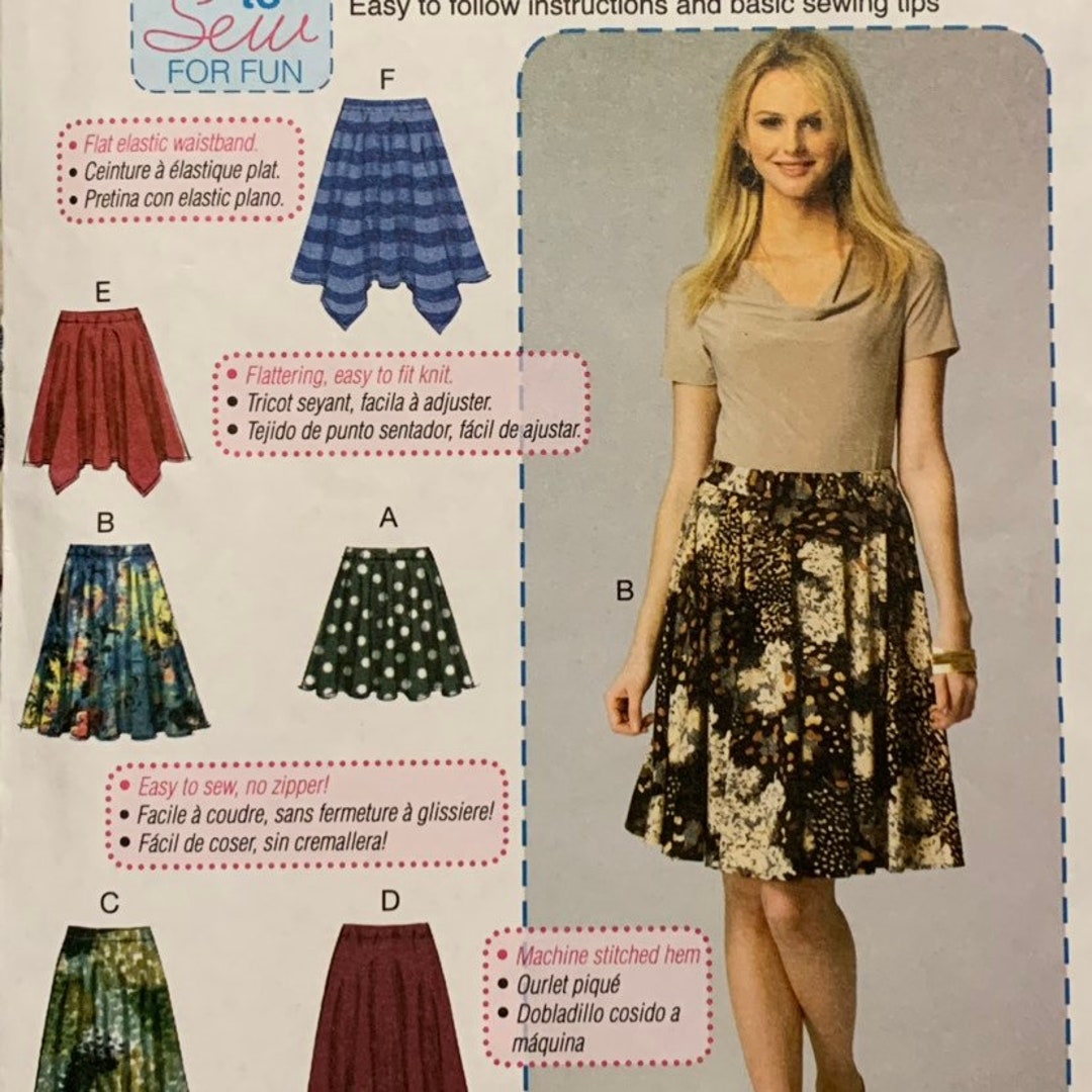 Easy Loose Fitting Pull on Skirt Pattern, Mccalls 6994, UNCUT - Etsy