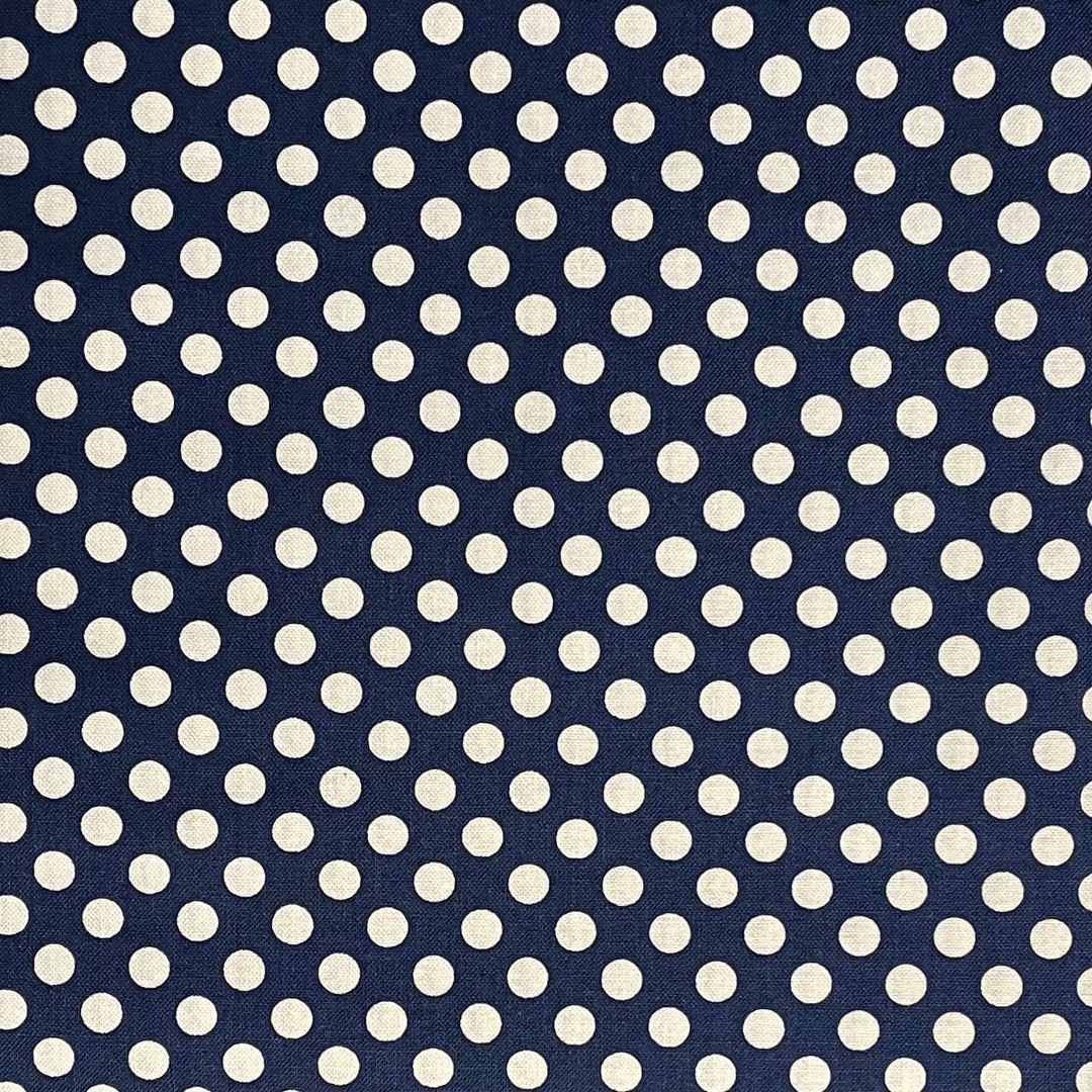 Navy Blue and White Polka Dot Cotton Fabric, Riley Blake, Dots - Etsy