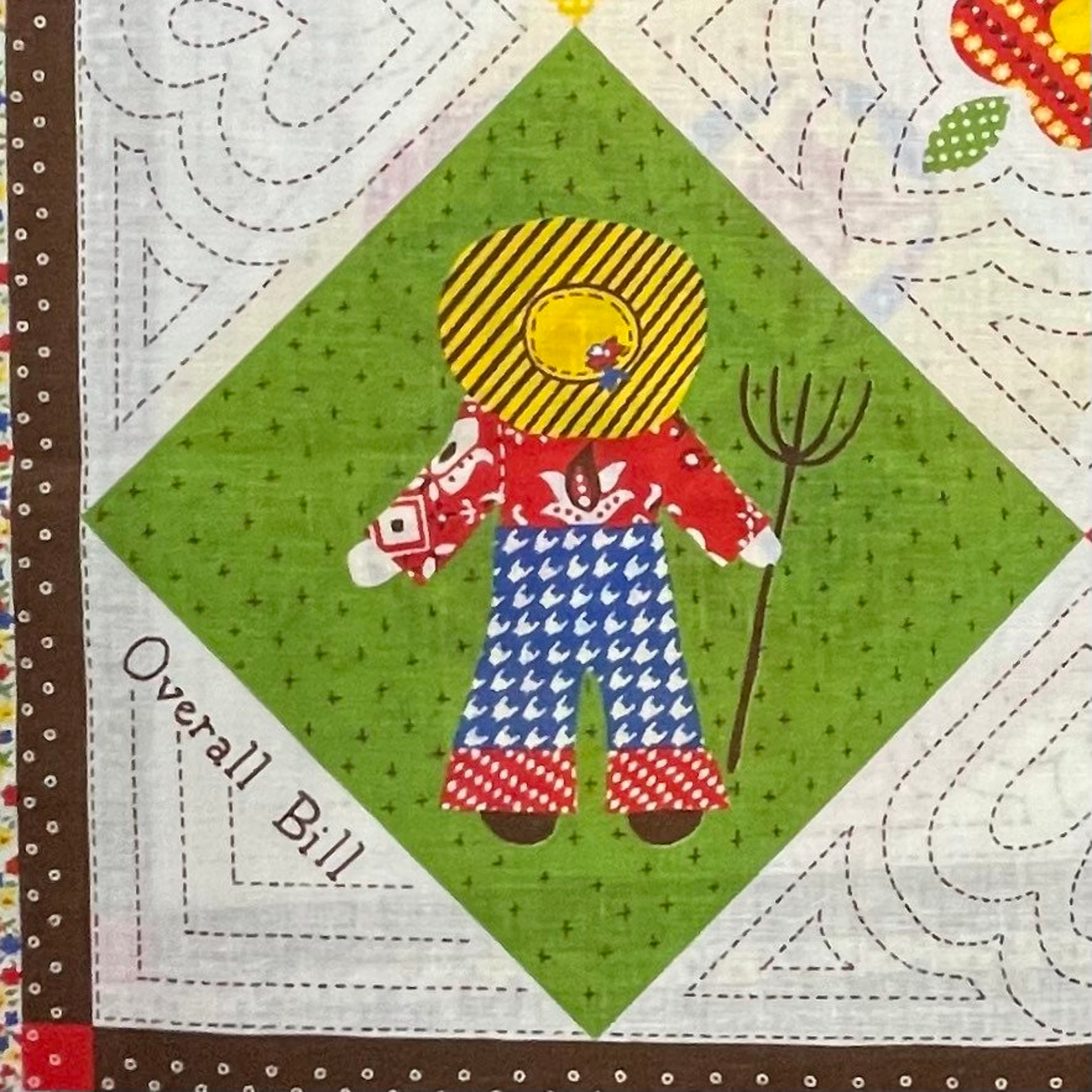 Vintage Sunbonnet Sue and Overall Sam Cheater Quilt Fabric, Cloth - Etsy