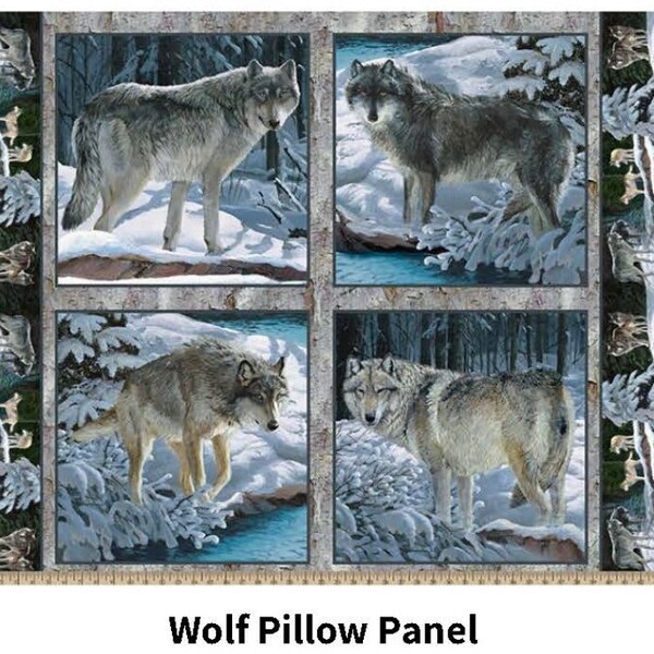 Wolf Fabric Panel - Etsy