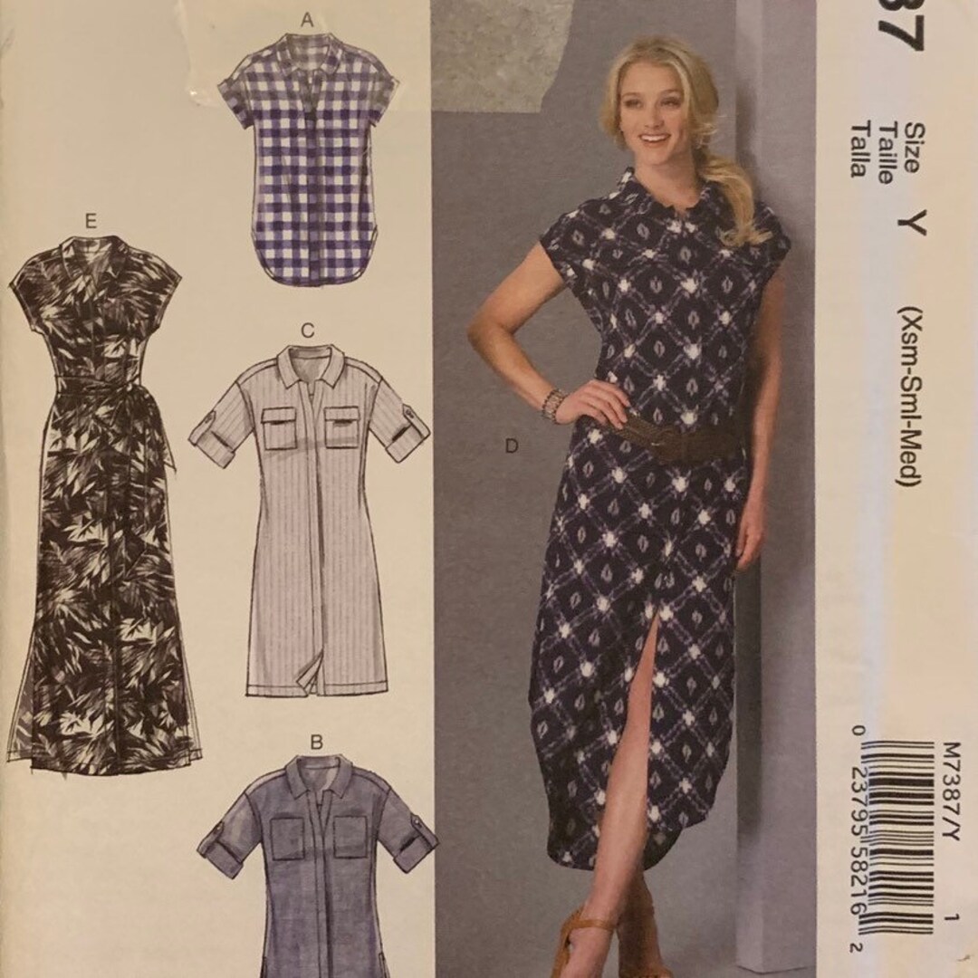 Button Front Top, Tunic and Dress Pattern, Mccalls 7387, UNCUT - Etsy