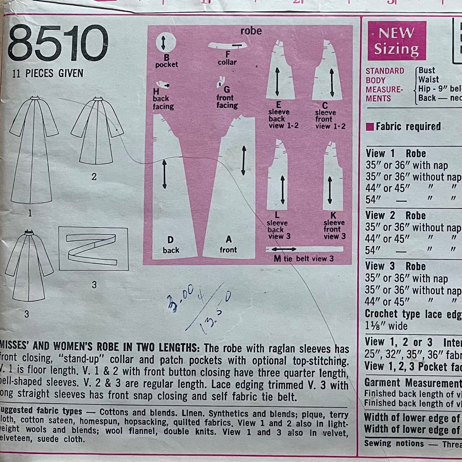 Vintage Robe Pattern, Simplicity 8510, CUT - Etsy