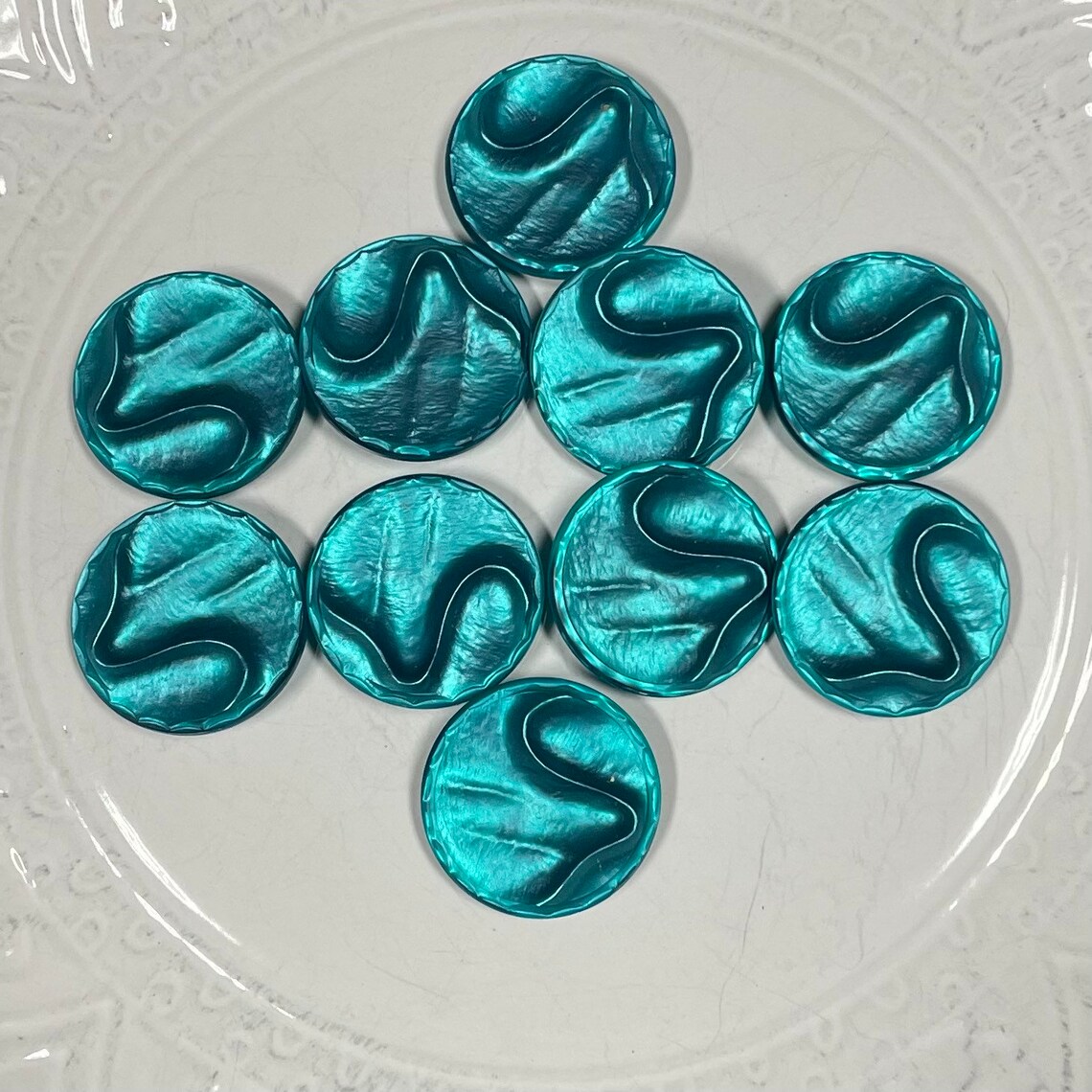 Vintage Loose Teal Green Buttons - Etsy
