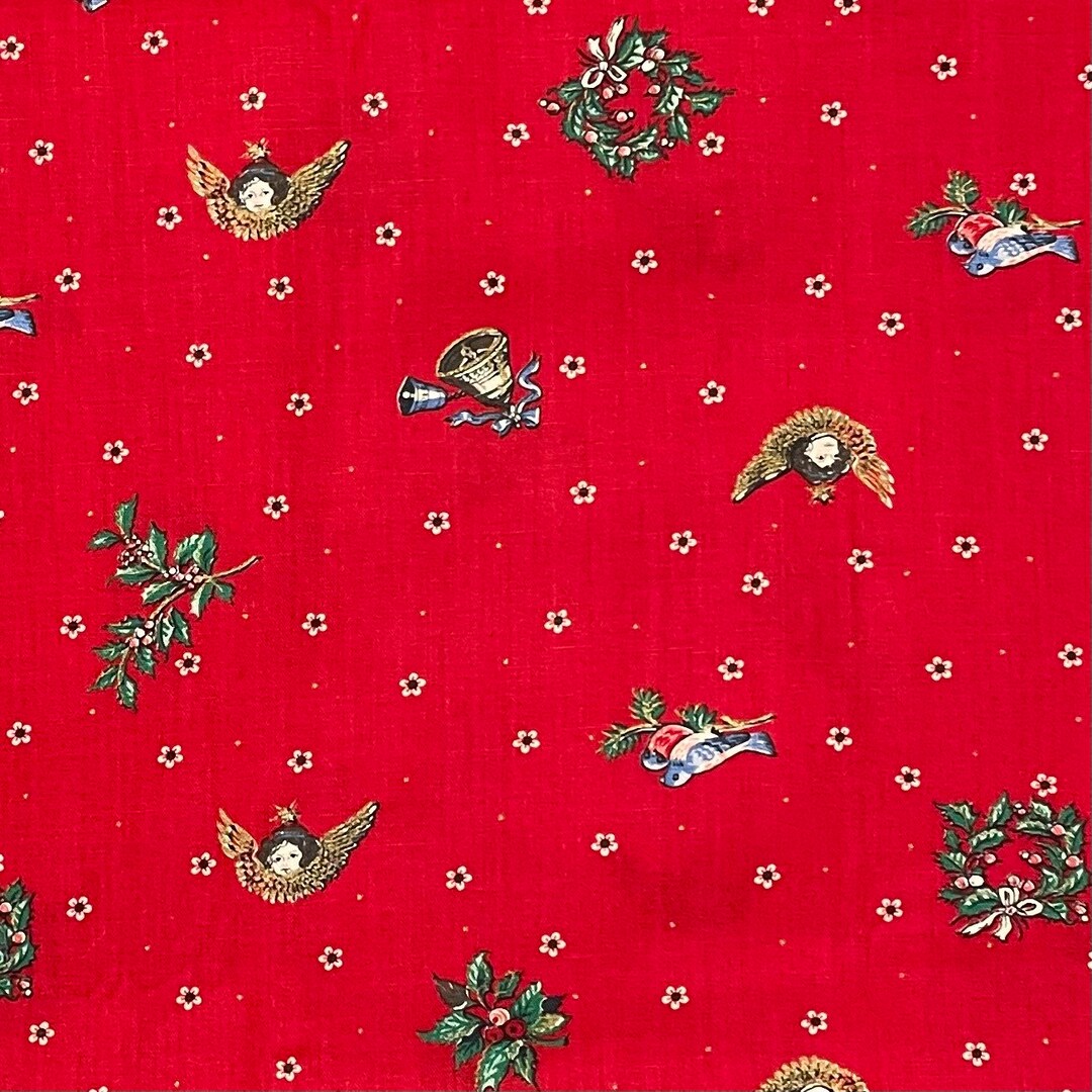 Vintage Cotton Christmas Angel Fabric Concord Fabrics - Etsy